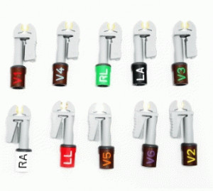 GE Connector Adapters with Grabber Connection 900178-007 Lead Sets EKG ...