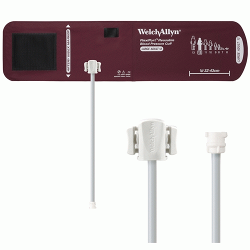 Welch Allyn Reusable FlexiPort Cuff with 1-Tube, Locking Connector ...