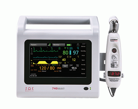 Zoe Medical 740 Select Monitor with 3 Lead ECG, NIBP Masimo SpO2 ...
