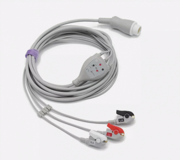 Philips ECG Cable 12 Pin with 3 Leads Grabber Cables Patient Monitor ...