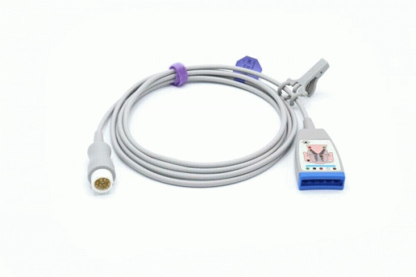 Philips ECG Trunk Cable 12 pin with 5 Lead Cables Patient Monitor ...