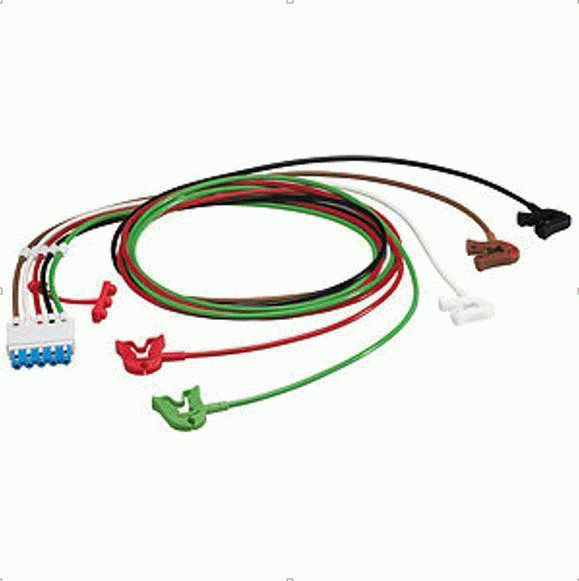 Compatible 5 Lead Limb Grabber Cable M1968A Lead Sets EKG Accessories