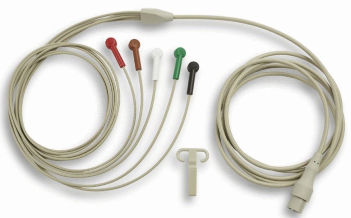 Zoll 5-Lead ECG Patient Cable 8000-1005-01 Cables Manual Defibrillator ...