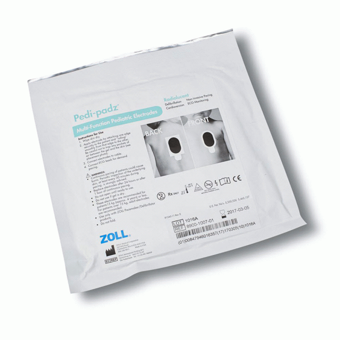Zoll Pedi-Padz Radiolucent Electrode 8900-1007-01 Pads AED Accessories