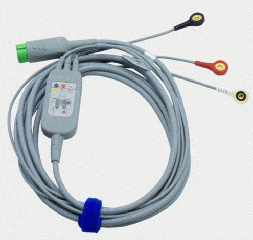 Edan ECG integrated cable with 5-lead, snap lead wires, AHA ...