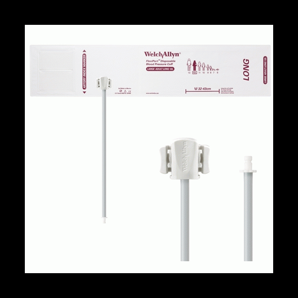 Welch Allyn Disposable FlexiPort Cuff with 1-Tube, Bayonet Connector ...