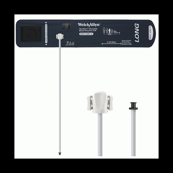 Welch Allyn Reusable FlexiPort Cuff with 1-Tube, Tri-Purpose Connector ...
