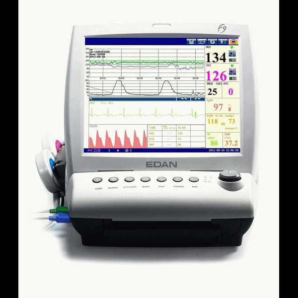 Edan F9 Express Fetal Monitor with Twins FHR, Toco, AFM, Fetal Movement ...