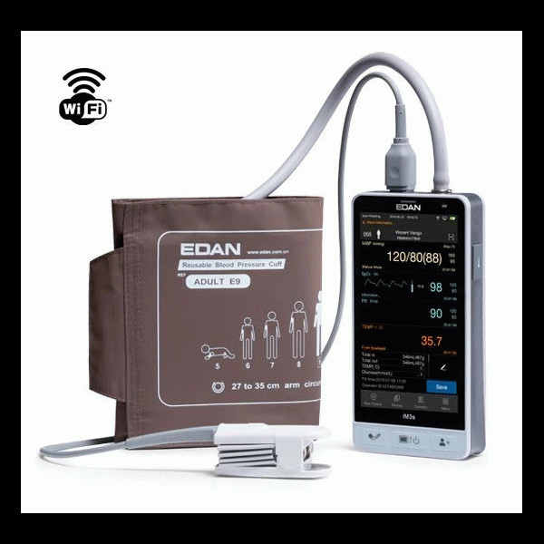 Edan iM3s handheld vital sign monitor with NIBP, SpO2, Exergen Temp ...