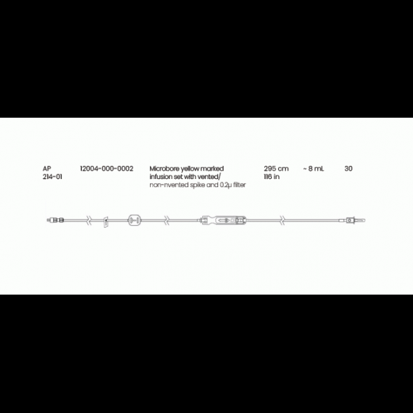 Eitan Medical Microbore infusion set with vented/ non-vented spike and ...