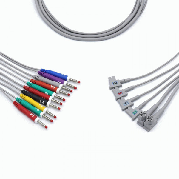 Philips Compatible ECG Leadwires with 12 Leads Lead Sets EKG Accessories