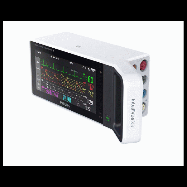 Philips X3 Transport Monitor with 3 Lead ECG, NIBP, SpO2 Patient ...