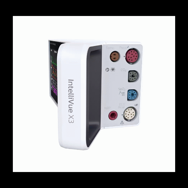Philips X3 Transport Monitor with 3 Lead ECG, NIBP, SpO2, EtCO2 Patient ...