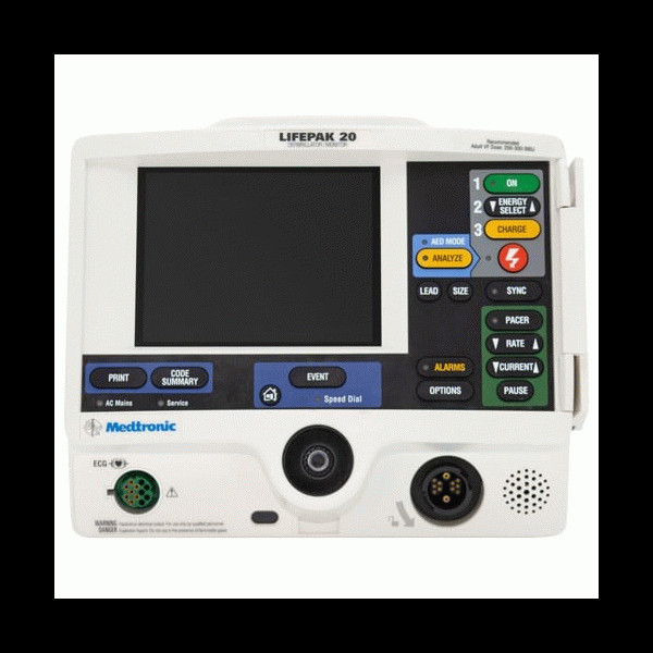 Stryker Physio Control Lifepak 20 with 3 Lead, AED, Pacing Manual ...
