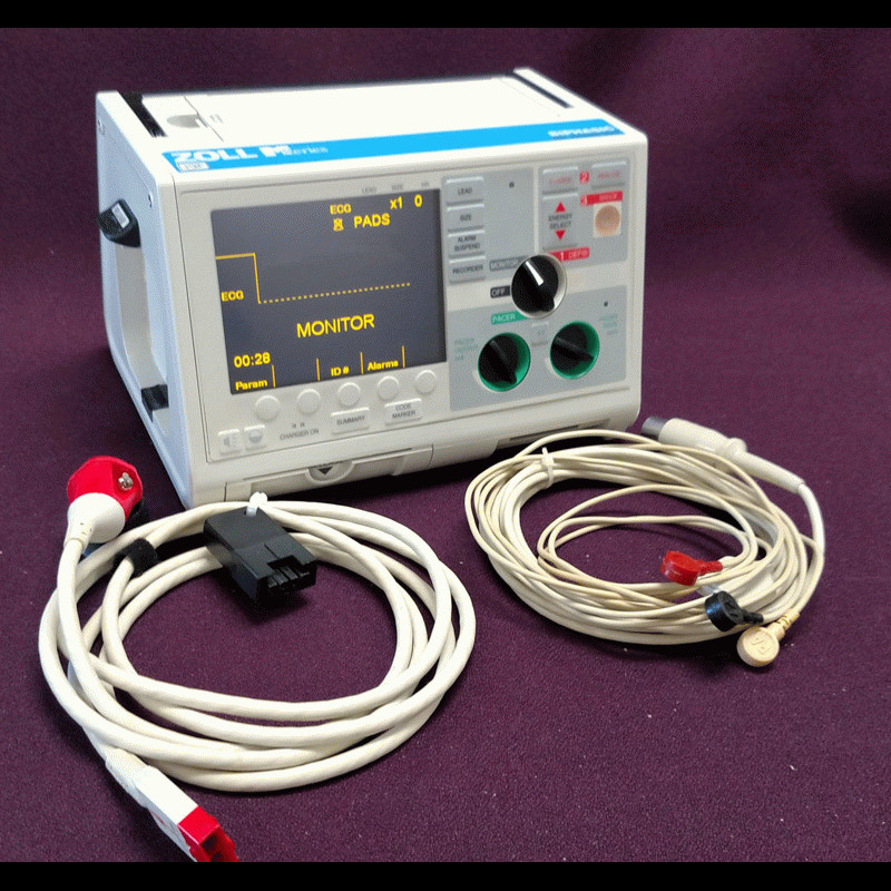 Zoll M-Series Defibrillator with 3 Lead, AED, Pacing Manual ...