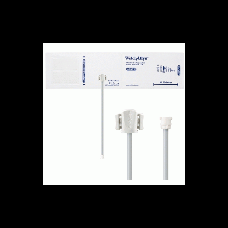 Welch Allyn Disposable FlexiPort Cuff with 1-Tube, Locking Connector ...