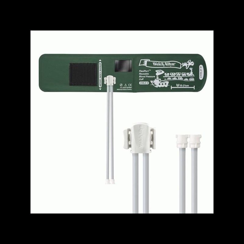 Welch Allyn Reusable FlexiPort Cuff with 2-Tube, Locking Connector ...