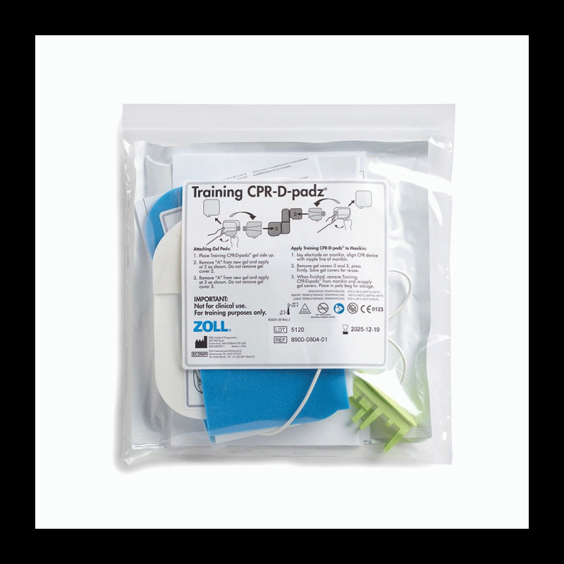 Zoll CPR-D-padz Training Electrodes with 1 pair of Disposable Adhesive ...