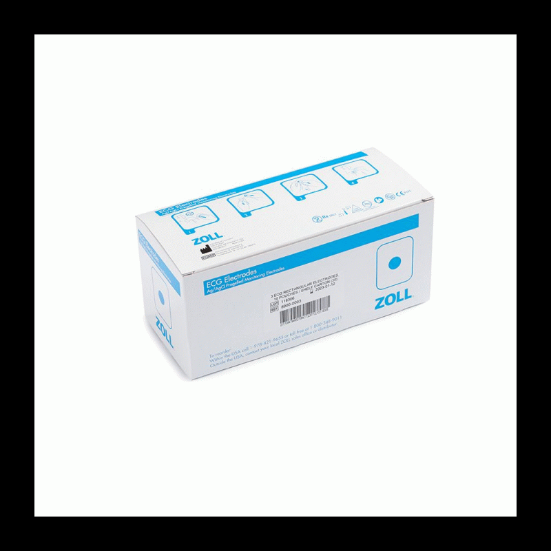 Zoll ECG Rectangular Electrodes 8900-0003 Manual Defibrillator Accessories