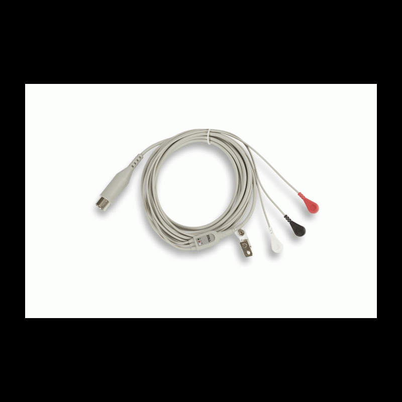 Zoll 3-Lead ECG Patient Cable 8000-0025 Cables Manual Defibrillator ...