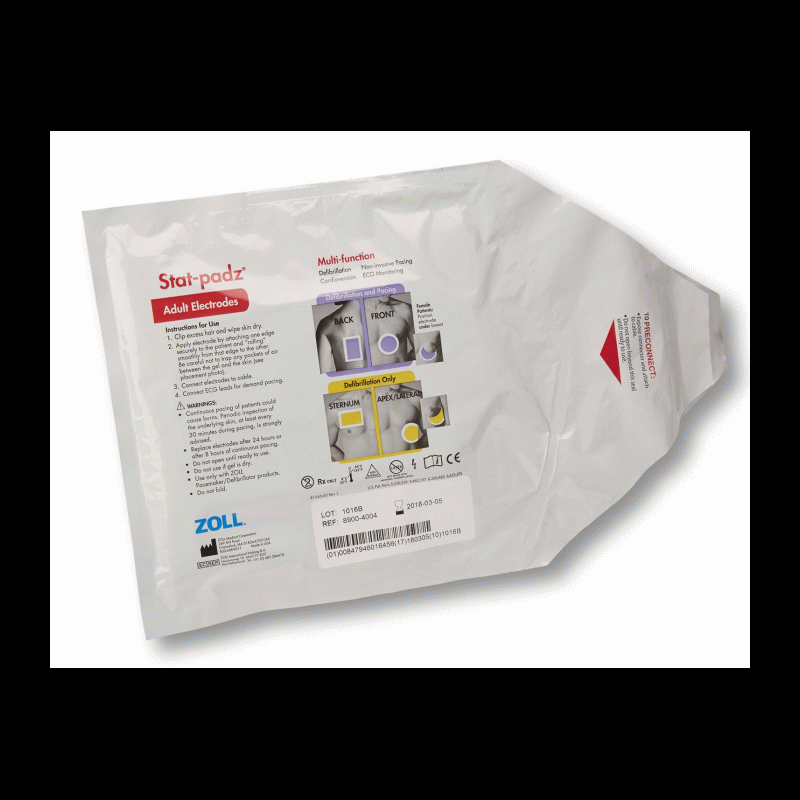 Zoll Stat-padz HVP Multi Function Electrodes 8900-4003 Pads Manual ...