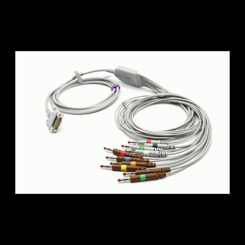 Bionet Compatible 12 Lead EKG Cable with Banana Connectors Cables EKG ...