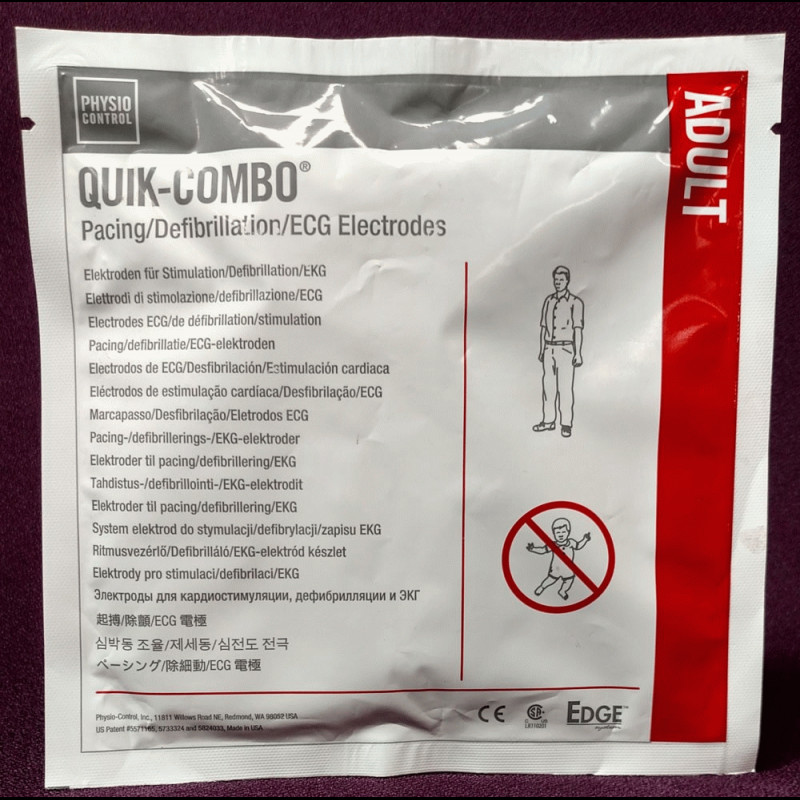 Physio Control Quick Combo Pads Lifepak Defibrillators and AEDs 11996 ...