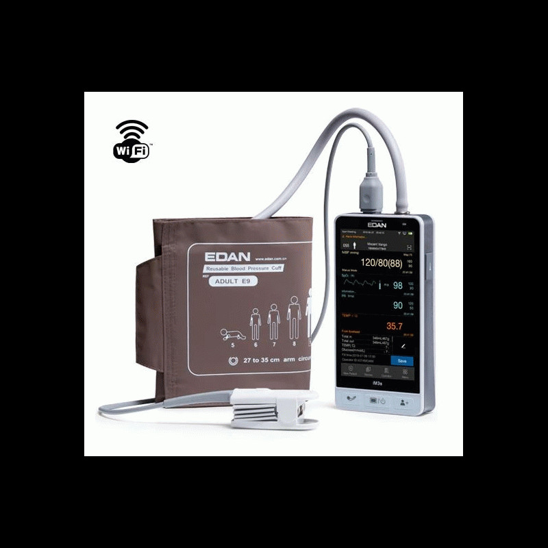 Edan iM3s handheld vital sign monitor with NIBP, SpO2, Exergen Temp ...
