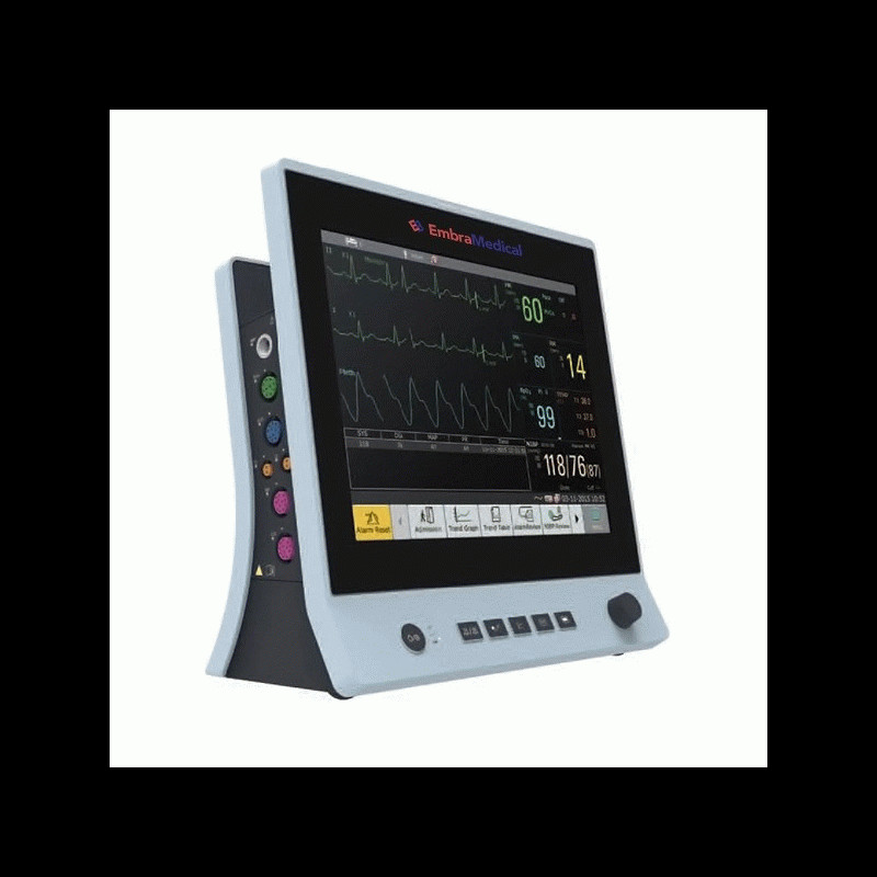 EmbraMedical MX12 Patient Monitor with 12 Lead, Cardiac Output, CO2 ...