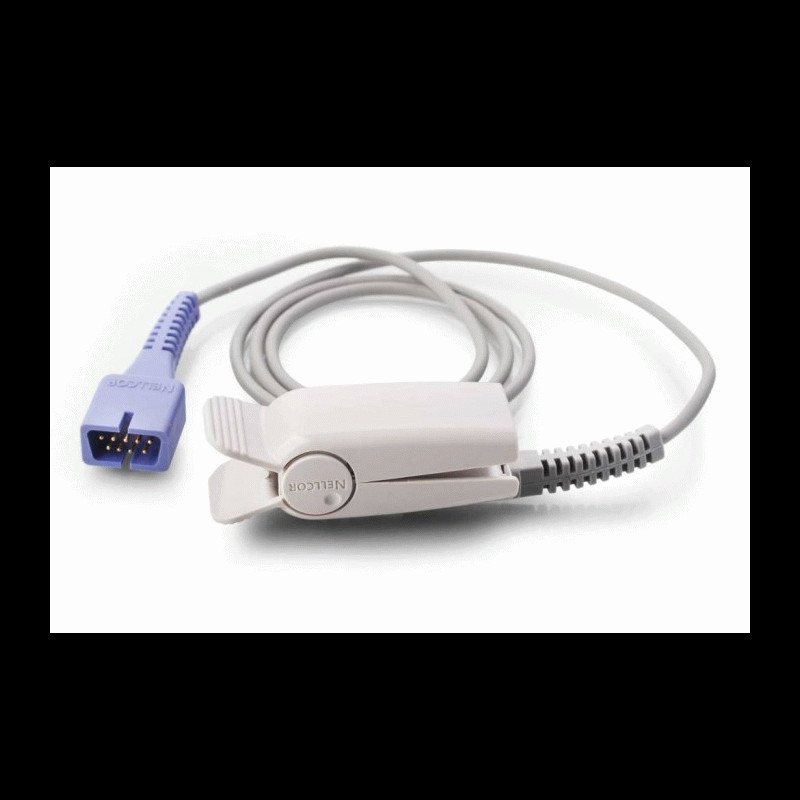 Nellcor DS-100A Short OxiMax SpO2 Sensor with Adult Finger Clip DS-100A ...