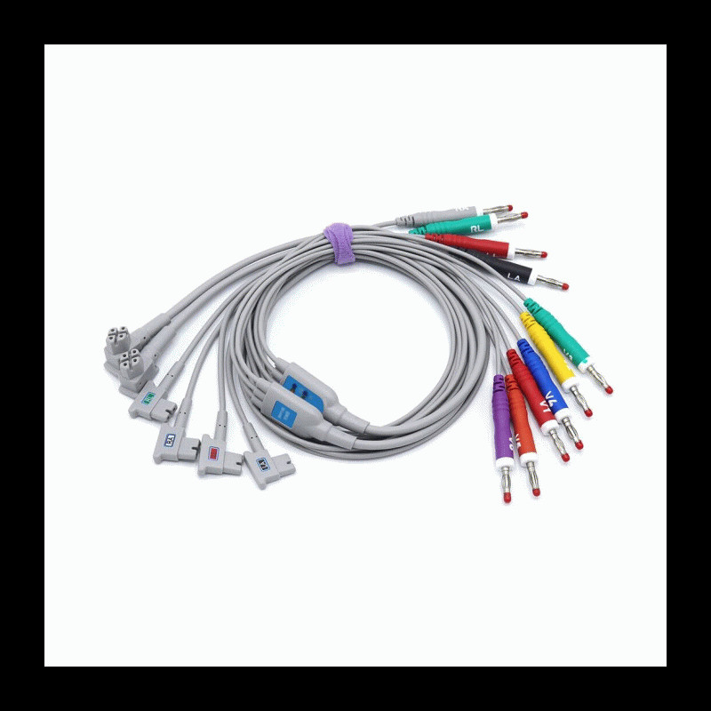 Philips Compatible ECG Leadwires with 12 Leads Lead Sets EKG Accessories