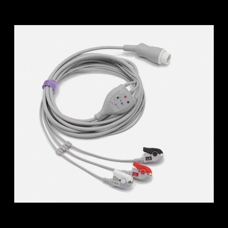 Philips ECG Cable 12 Pin with 3 Leads Grabber Cables Patient Monitor ...