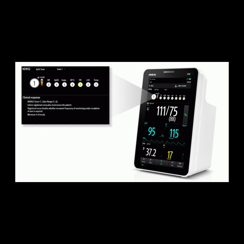 Mindray VS9 Vital Signs Monitor with Nellcor OxiMax SpO2, Low Flow ...