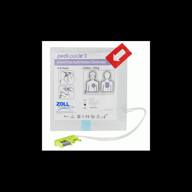 Zoll Pedi-Padz II Pediatric Electrodes 8900-0810-01 Pediatric Pads AED Accessories