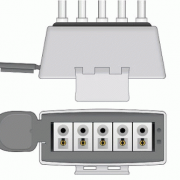 Philips Compatible ECG Telemetry Leadwires with 5 Leads Snap M2592A ...